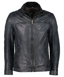 Donders leren jack - modern fit - grijs | Herenkleding