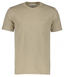 Armed Angels T-shirt - Slim Fit - Beige | Herenkleding